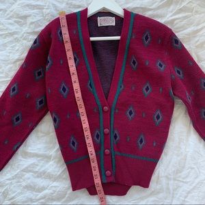 Pendleton | Sweaters | Pendleton 0 Virgin Wool Cardigan Greenred | Poshmark